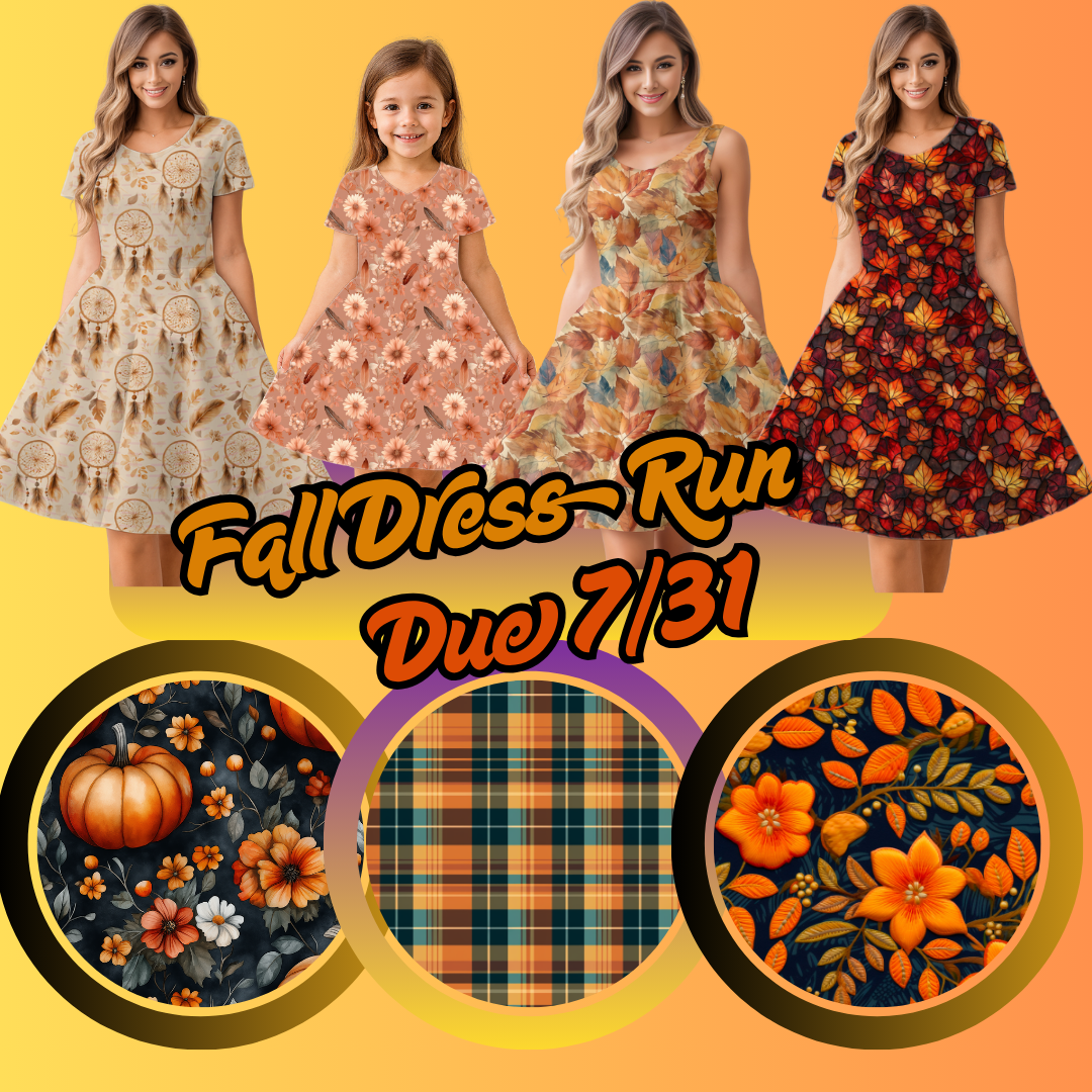 FALL DRESS RUN-PREORDER CLOSING 7/31 – GCLLC DROP SHIPPING