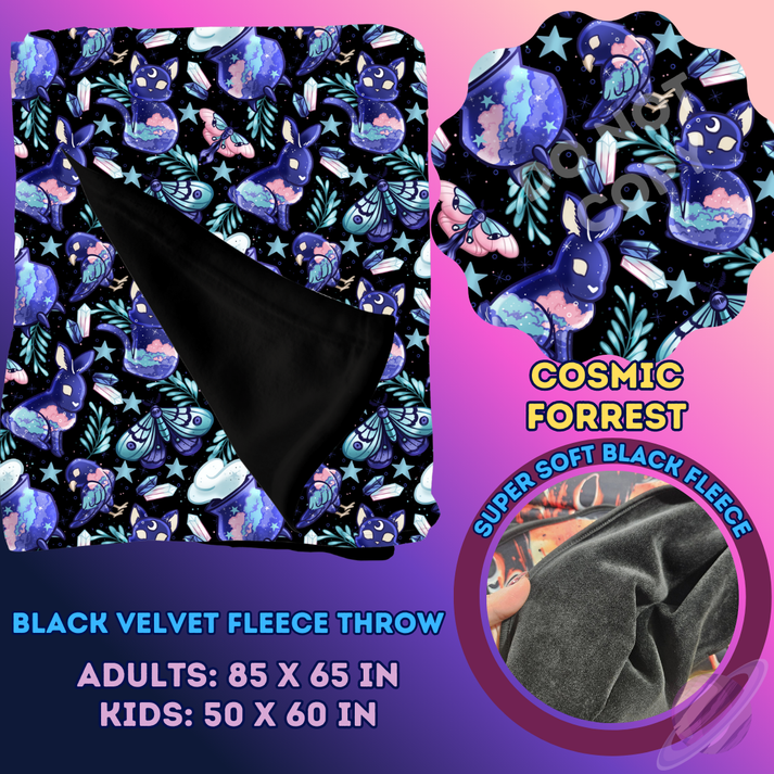 COSMIC FORREST- SOFT BLACK FLEECE THROW 13-PREORDER CLOSING 1/14 ...