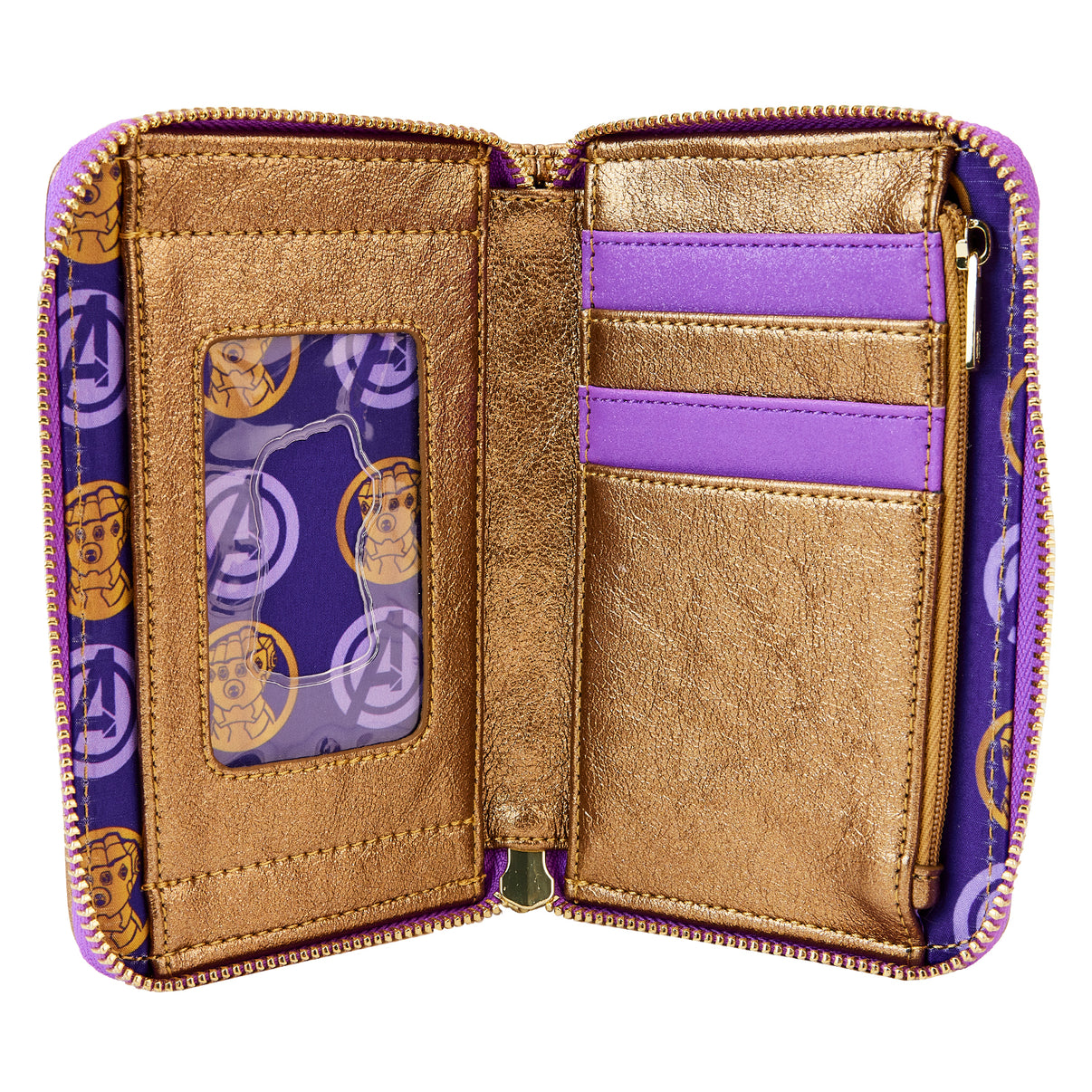 LF MARVEL SHINE THANOS GAUNTLET ZIP AROUND WALLET – GCLLC DROP SHIPPING