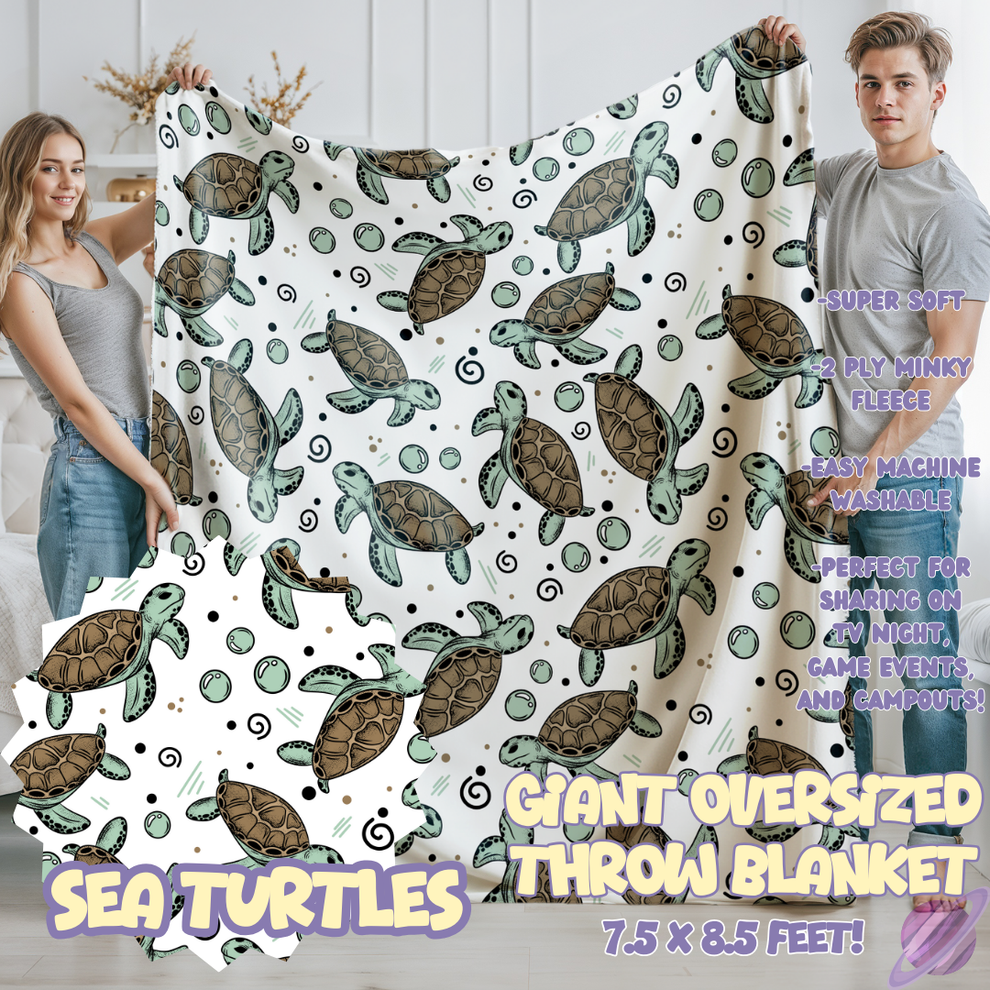 SEA TURTLES- OVERSIZED THROW BLANKET – GCLLC DROP SHIPPING