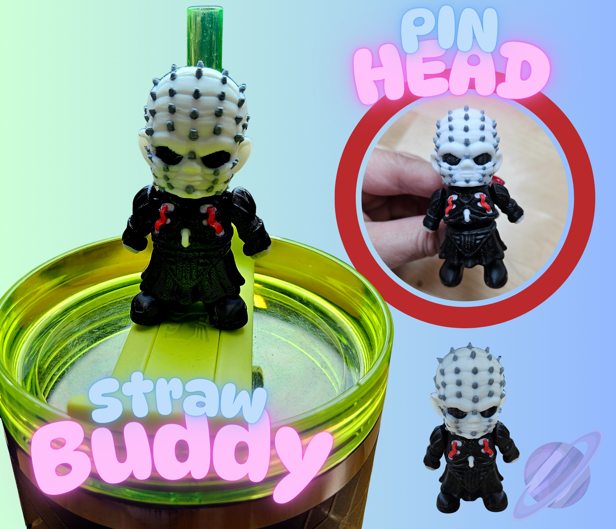 PINHEAD-3D PRINTED STRAW BUDDY – GCLLC DROP SHIPPING